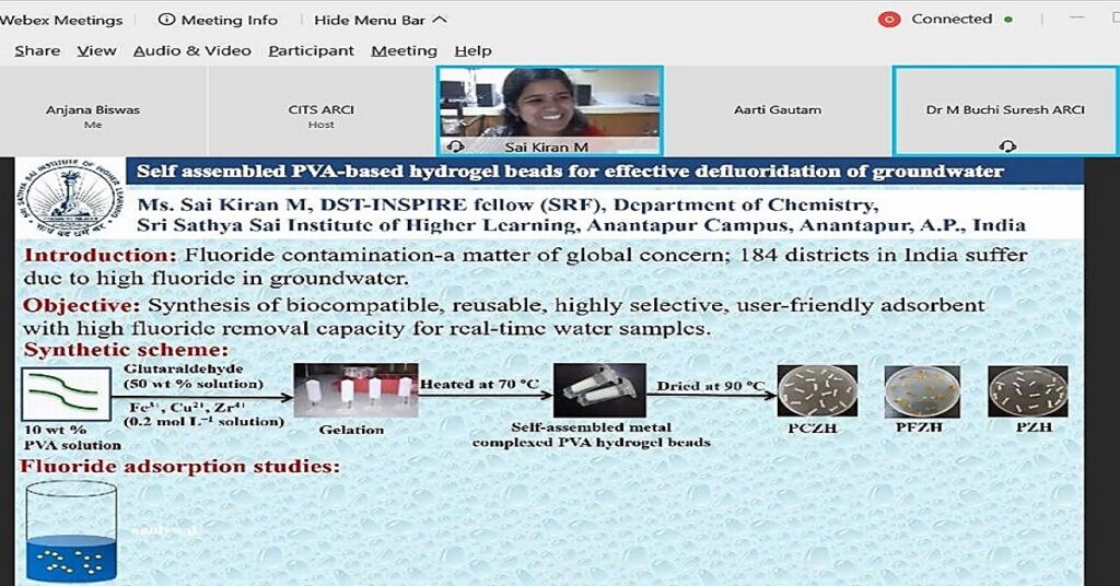 Research Scholar Honoured by ARCI, DST – Bags First Prize – Sri Sathya ...